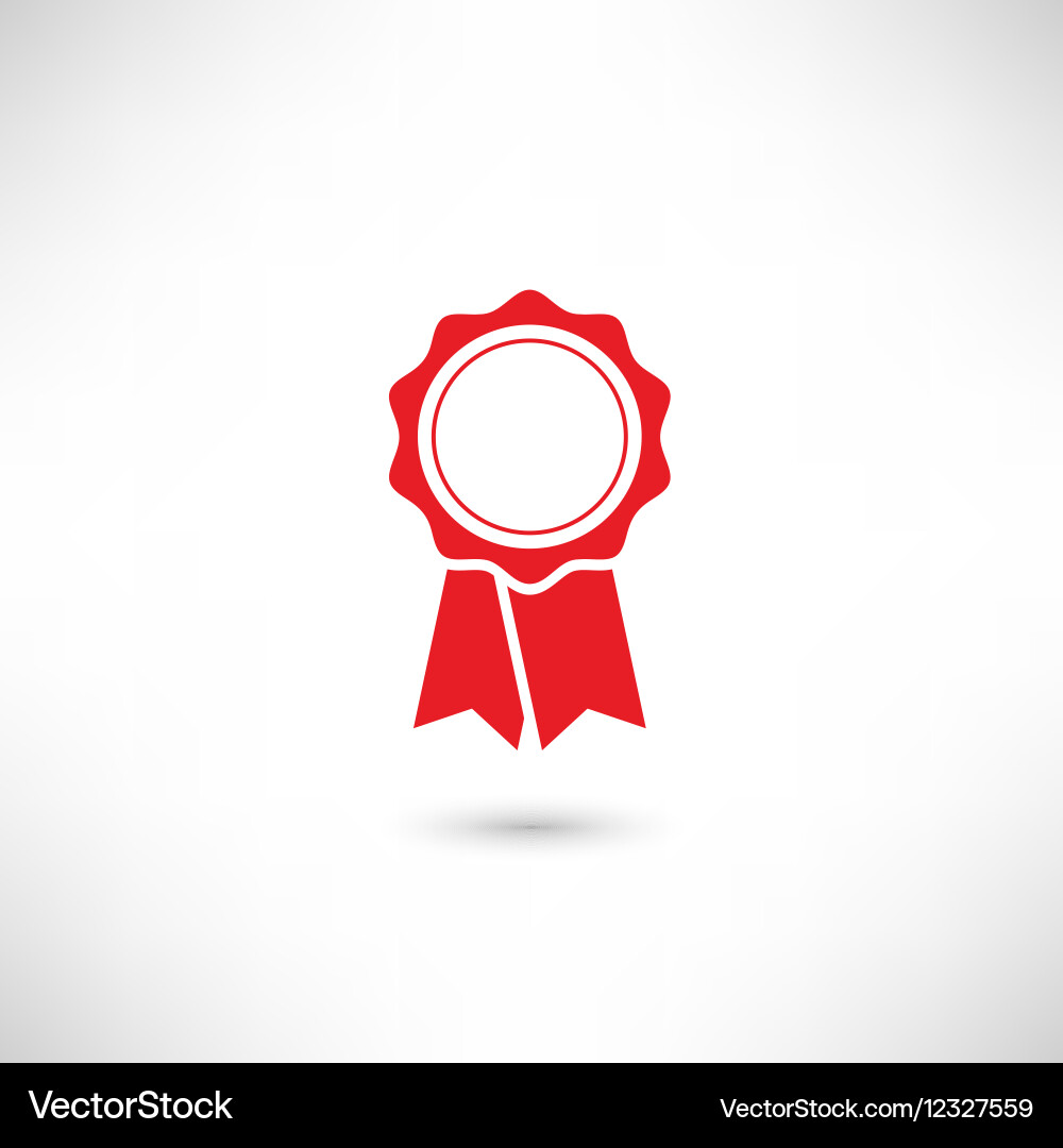 Badge red Royalty Free Vector Image - VectorStock