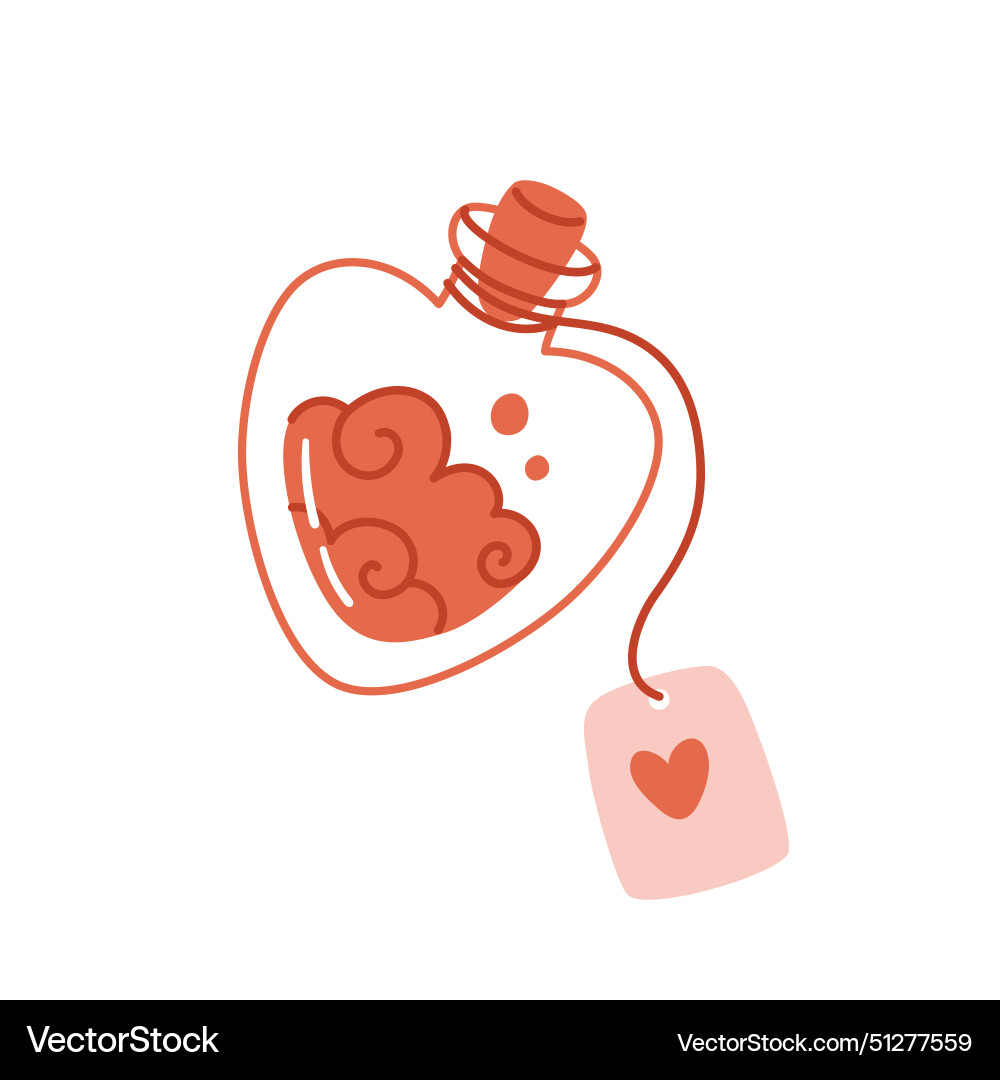 Bottle with magic potion Royalty Free Vector Image