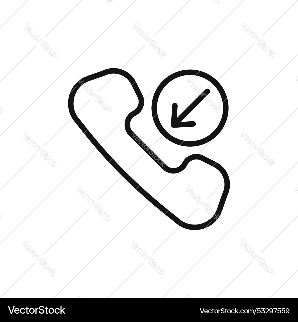 Incoming call icon set received symbol – Royalty-Free Vector | VectorStock