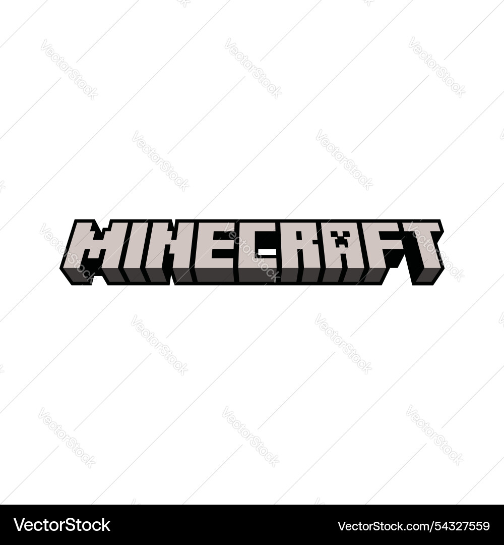 Minecraft new logo editorial eps 10 Royalty Free Vector