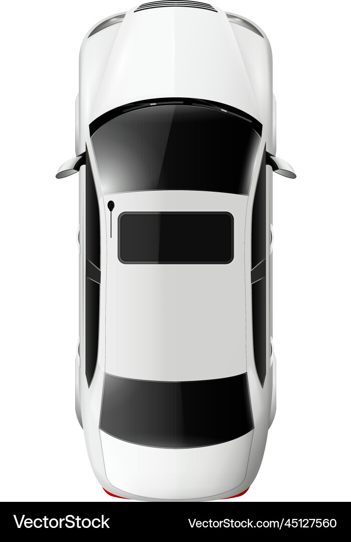 Car top view composition Royalty Free Vector Image