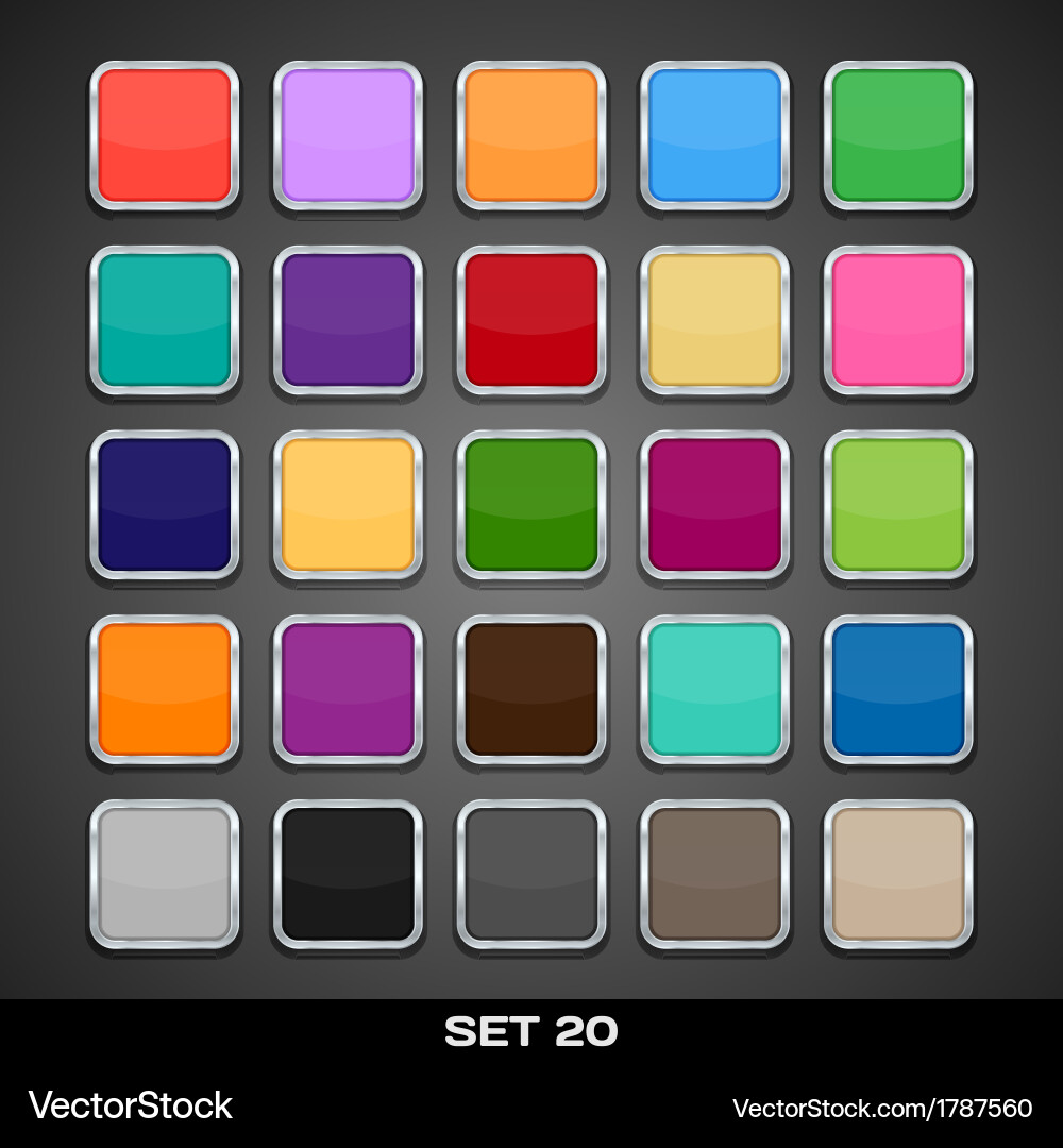 Set of colorful app icon templates frames Vector Image