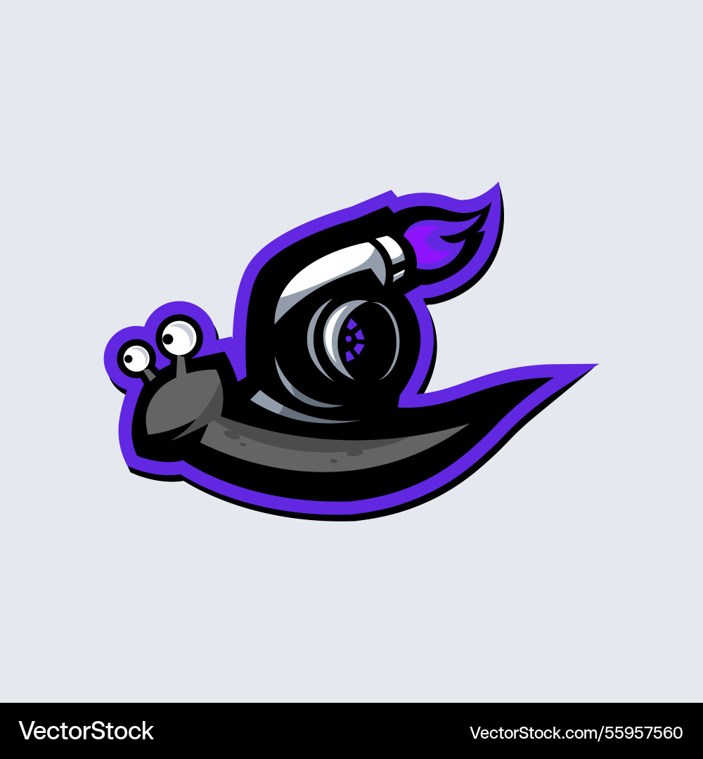 Snail with turbo engine Royalty Free Vector Image