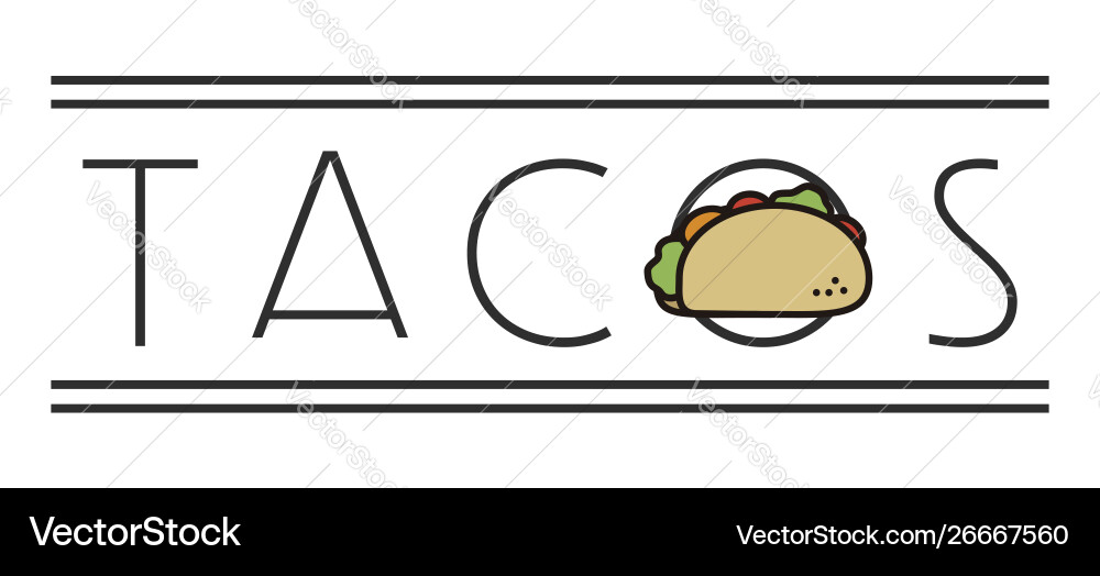Taco simple sign Royalty Free Vector Image - VectorStock
