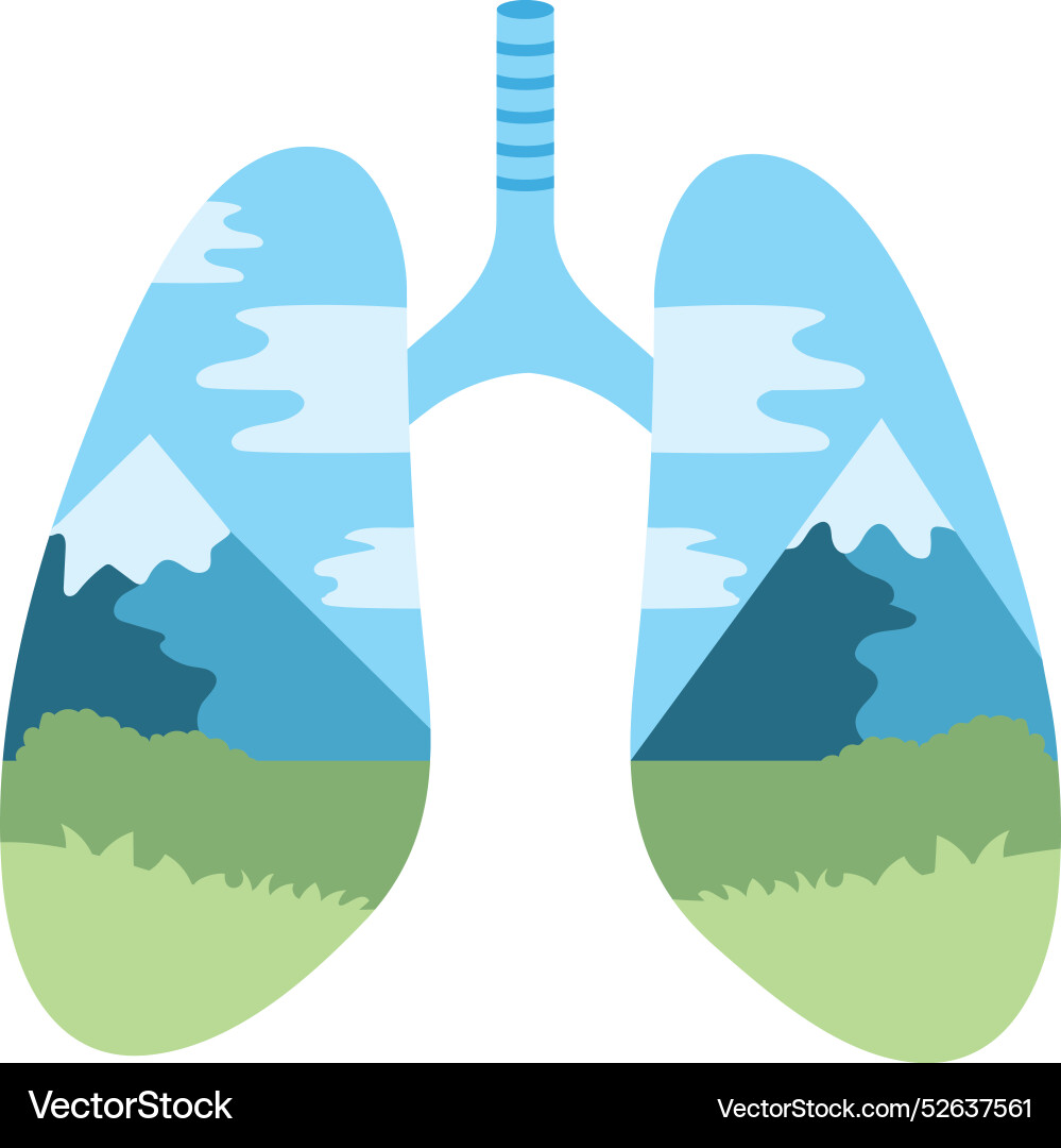 Clean air ecology landscape Royalty Free Vector Image