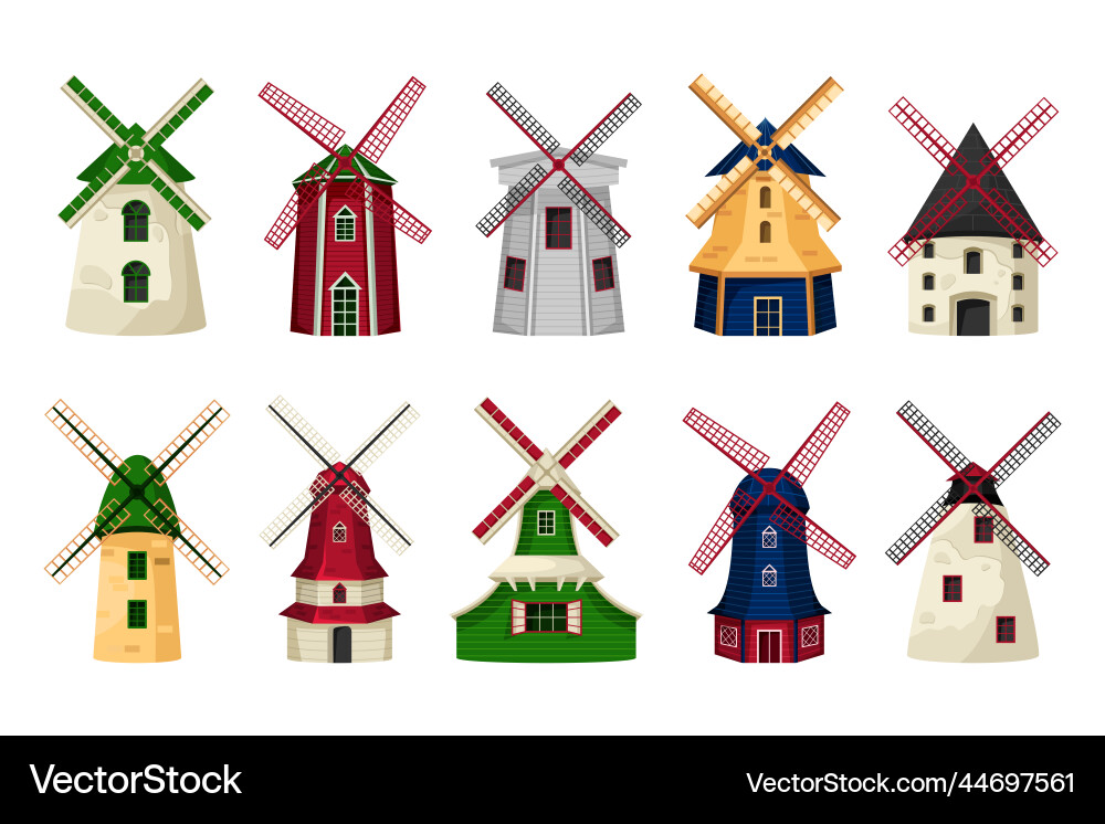 Dutch Windmill Vector