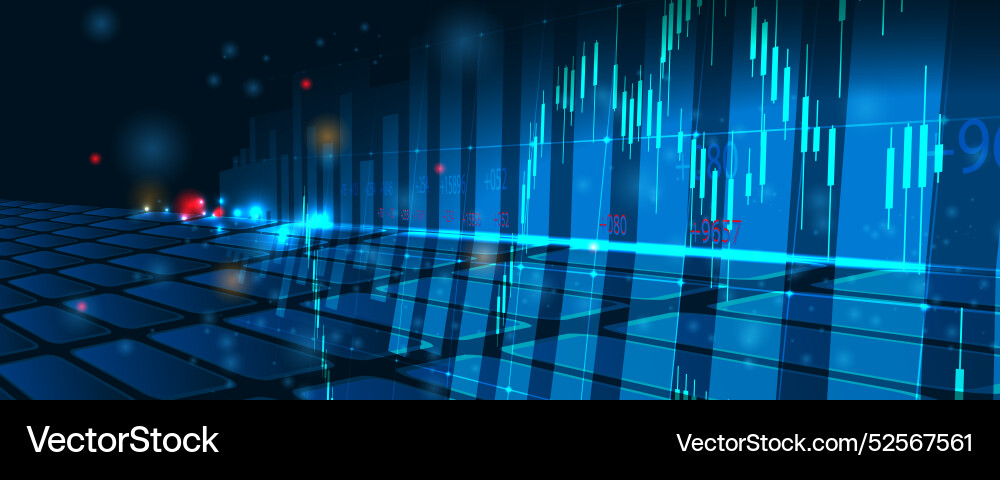 Financial technology and business analysis Vector Image