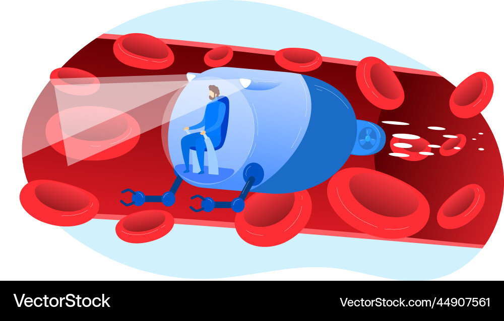 Micro Nano Blood Vessel Therapy Royalty Free Vector Image
