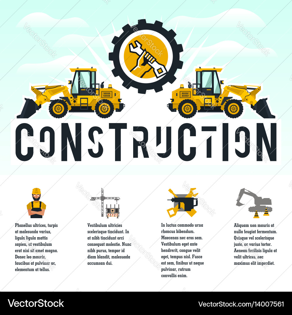 On the theme of a construction Royalty Free Vector Image