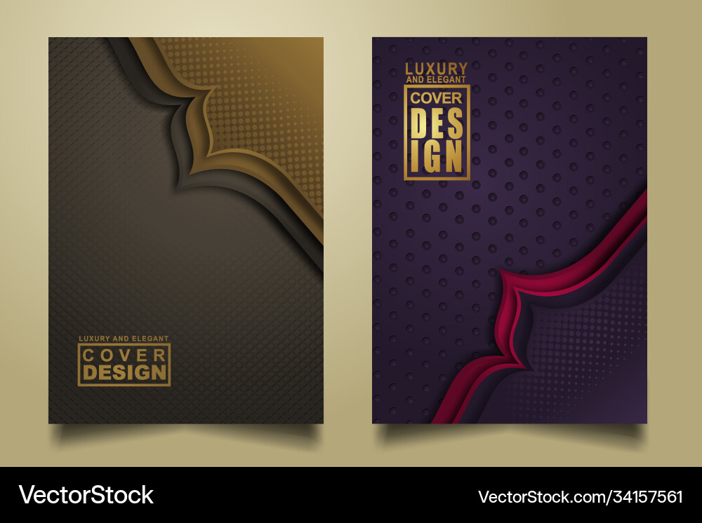 Set cover design template with luxury and elegant Vector Image