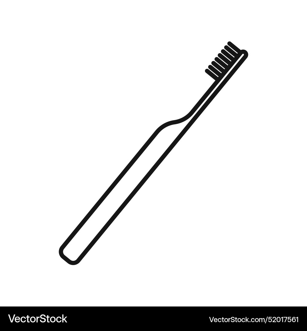 Tooth brush icon black line art Royalty Free Vector Image