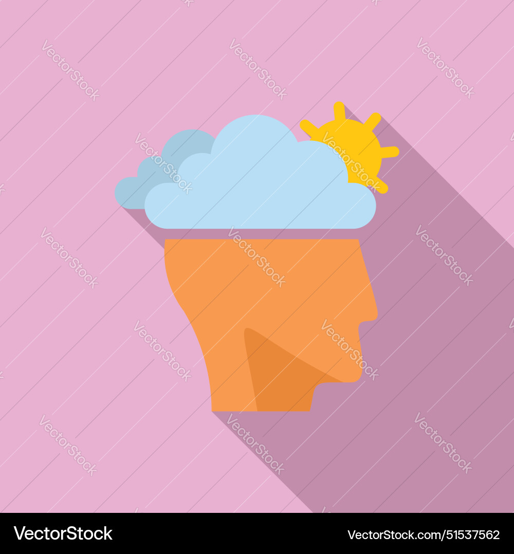 Abstract mind concept with weather elements Vector Image