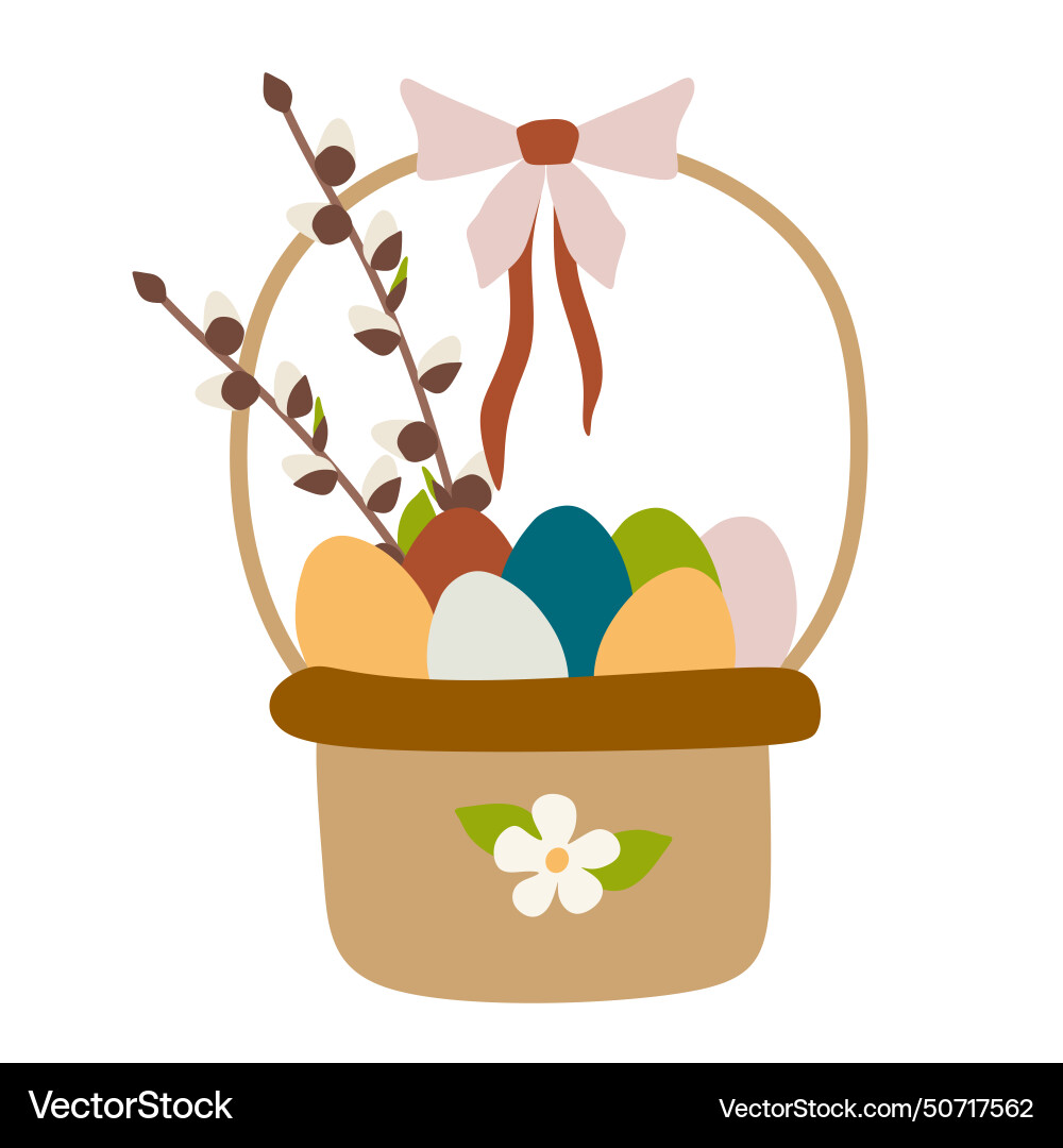 Cartoon style of easter greeting Royalty Free Vector Image