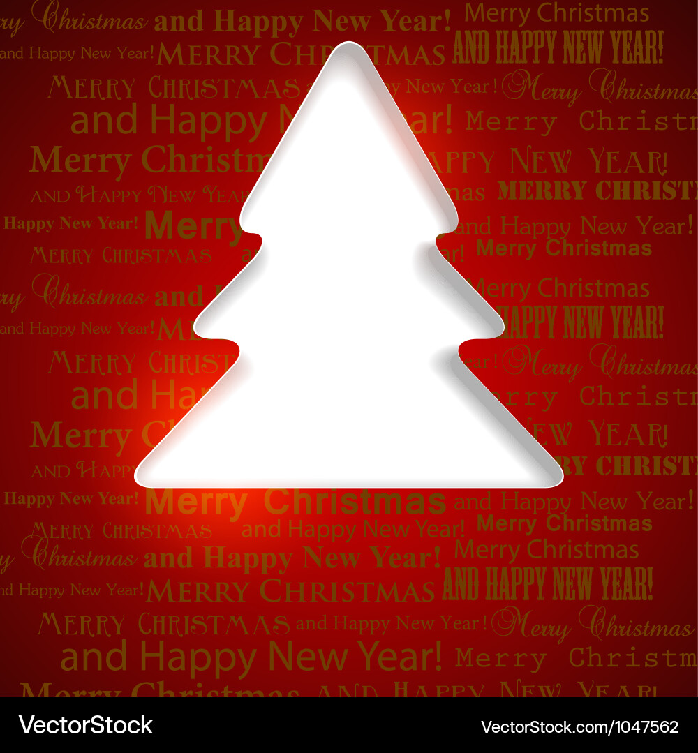 Christmas tree card background Royalty Free Vector Image
