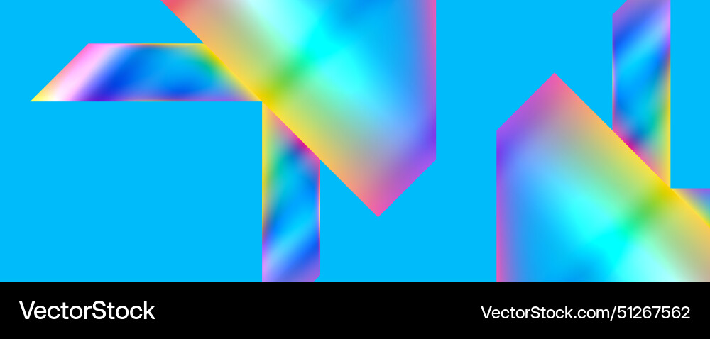 Colorful metallic geometric shapes Royalty Free Vector Image