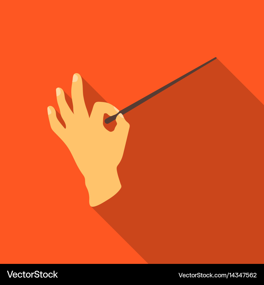 Conductor orchestra icon in flate style isolated Vector Image
