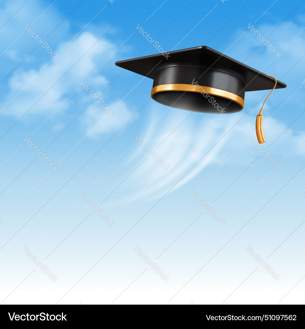 Congratulations graduates banner or poster Vector Image