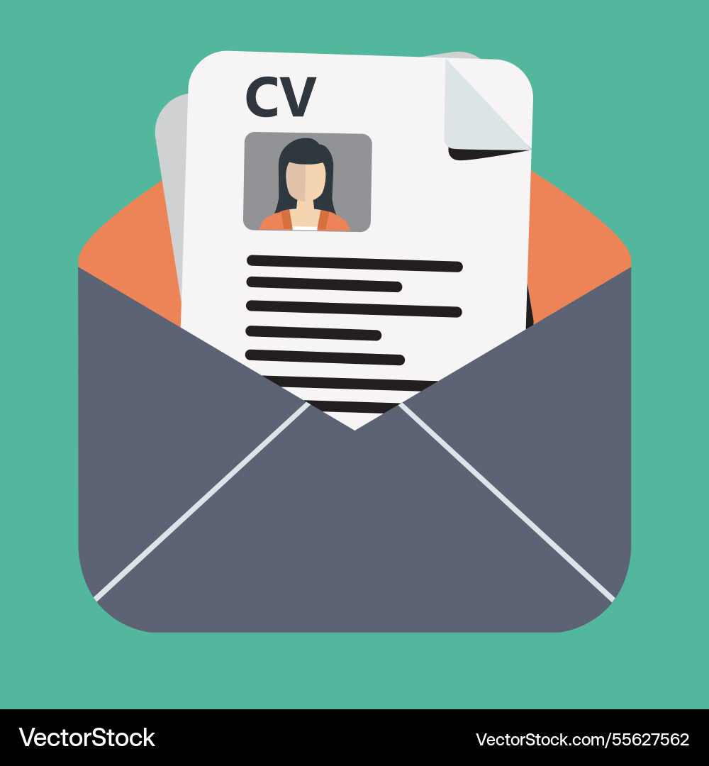 Cv document Royalty Free Vector Image - VectorStock