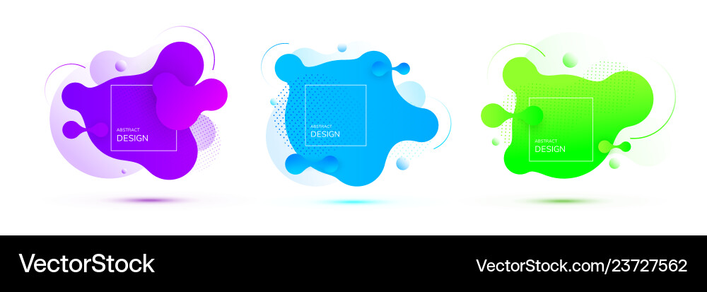 Fluid Gradient Banners Royalty Free Vector Image