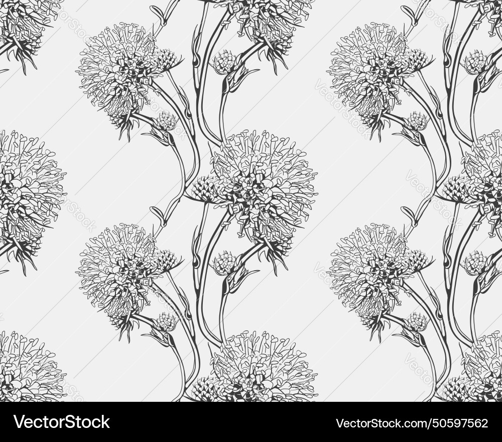 Hand drawn floral pattern design flower drawing Vector Image