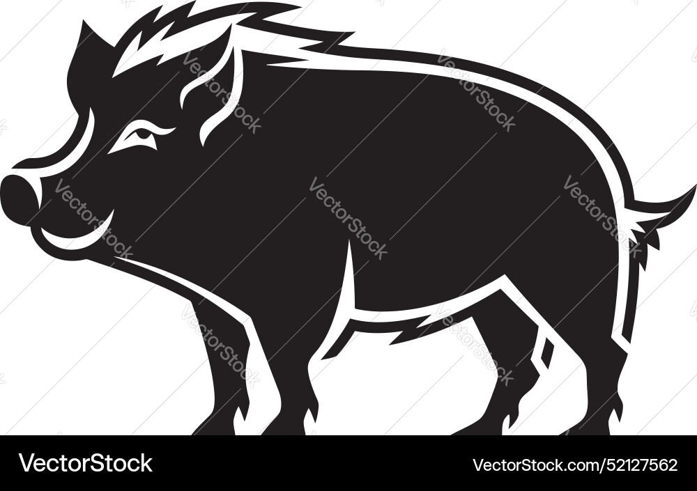 Mighty tusker wild boar logo symbol blitz Vector Image