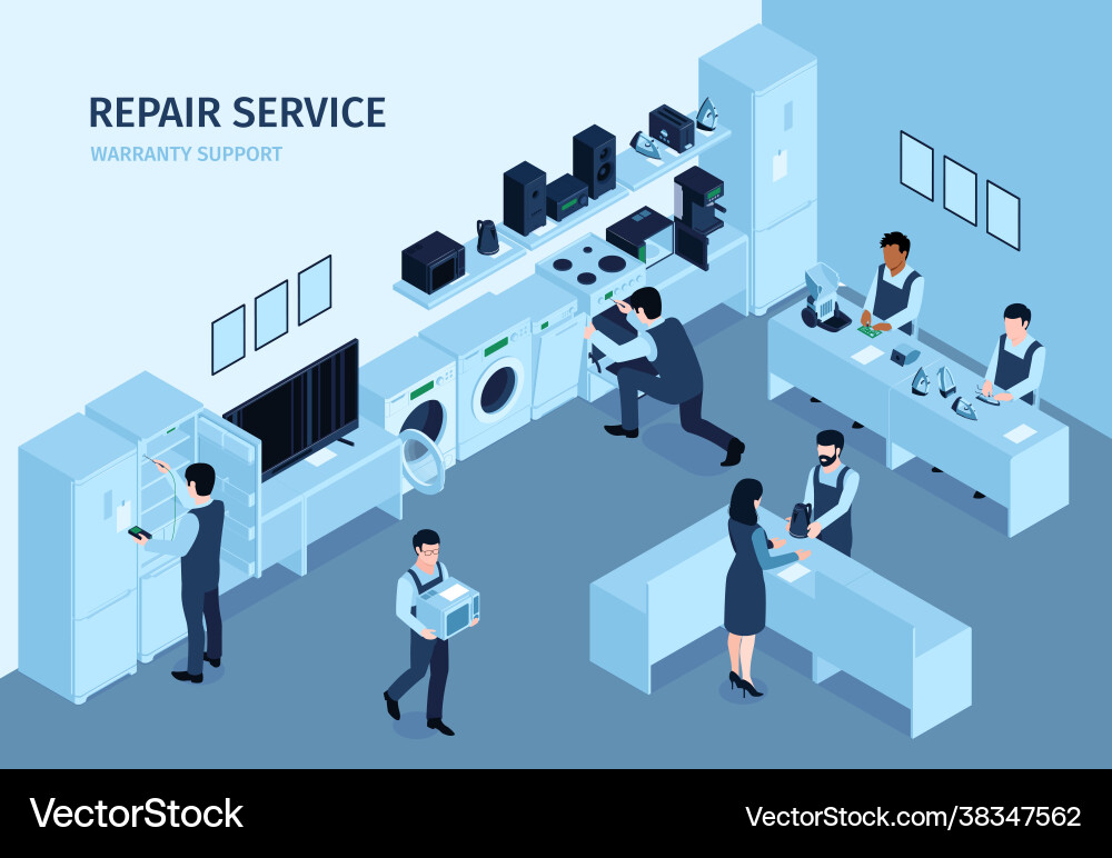 Repair service background Royalty Free Vector Image