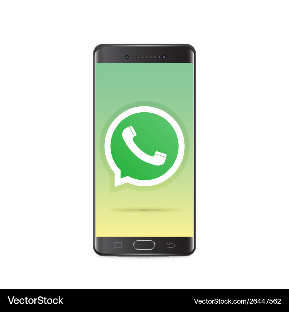 Smartphone Call Icon - Black and White Royalty Free Vector