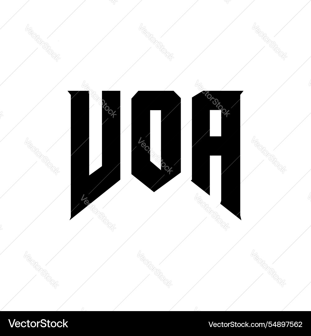 Voa letter logo design for technology company Vector Image