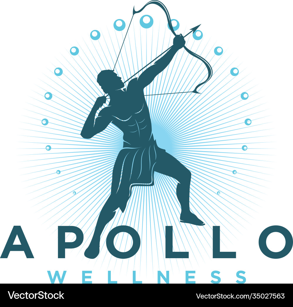 Apolo wellness logo design Royalty Free Vector Image