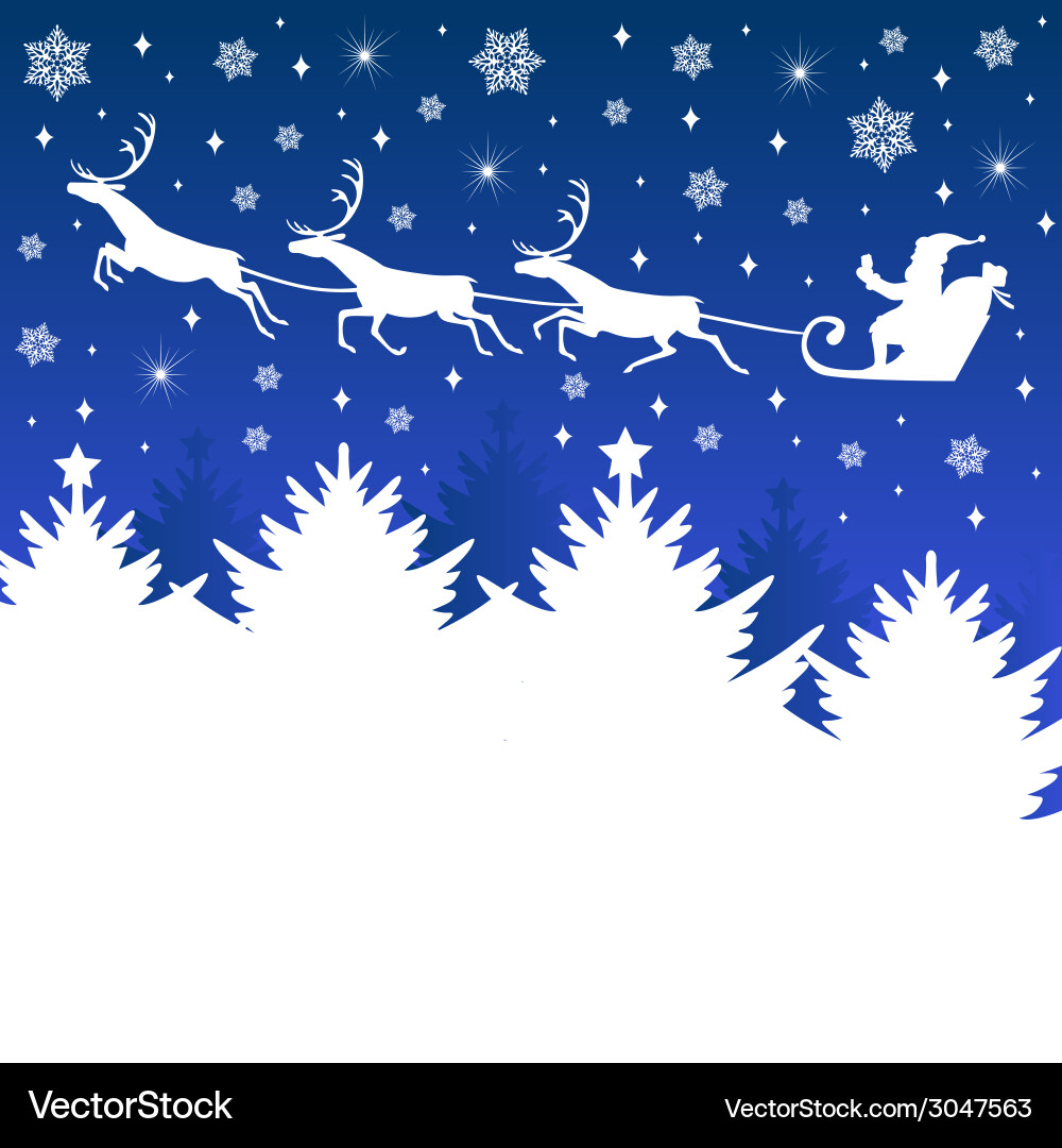 Christmas sleig Royalty Free Vector Image - VectorStock
