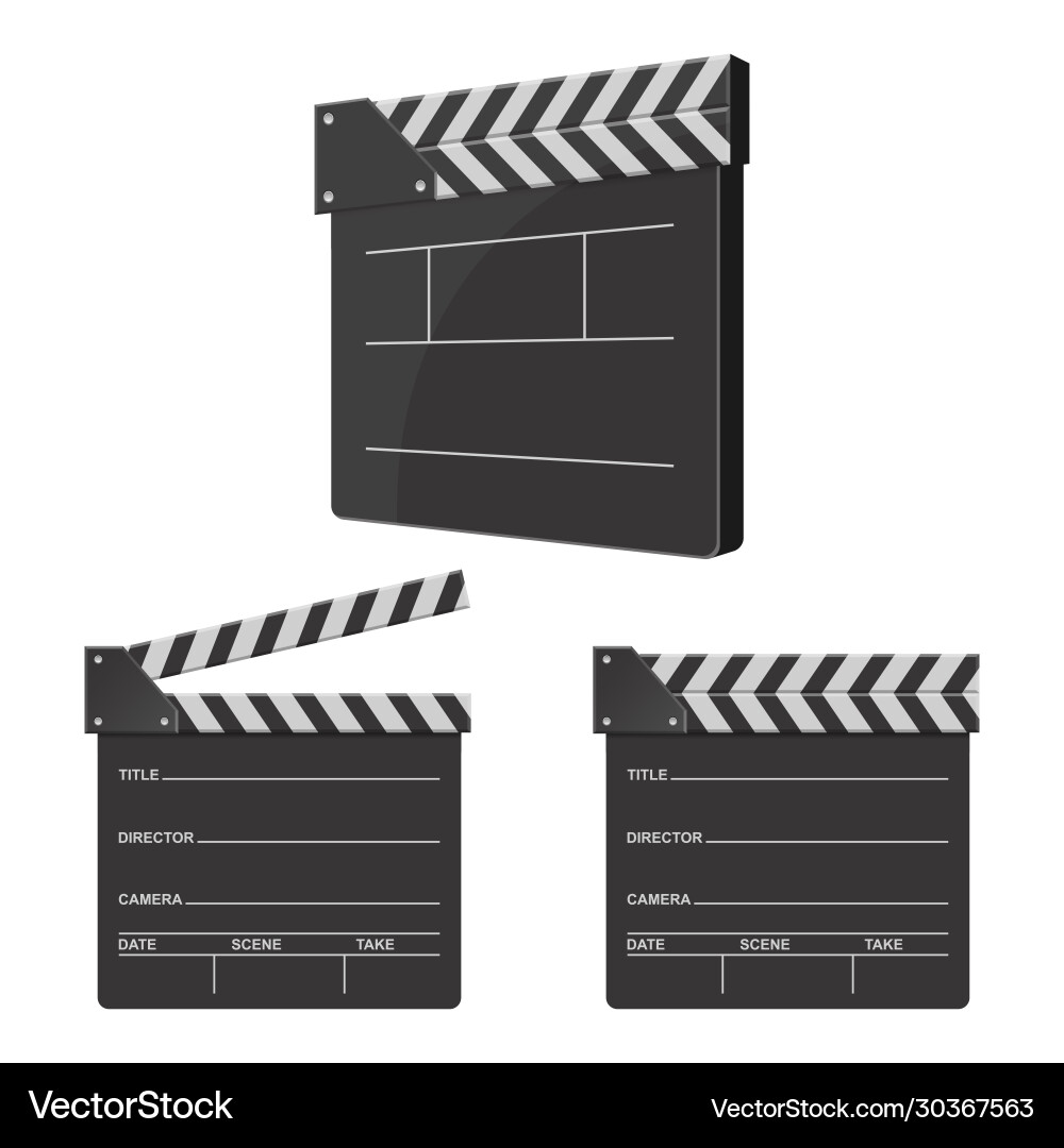 Director clapboard Royalty Free Vector Image - VectorStock