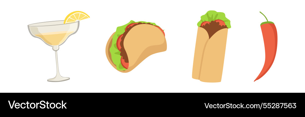 Mexican object and traditional culture element Vector Image