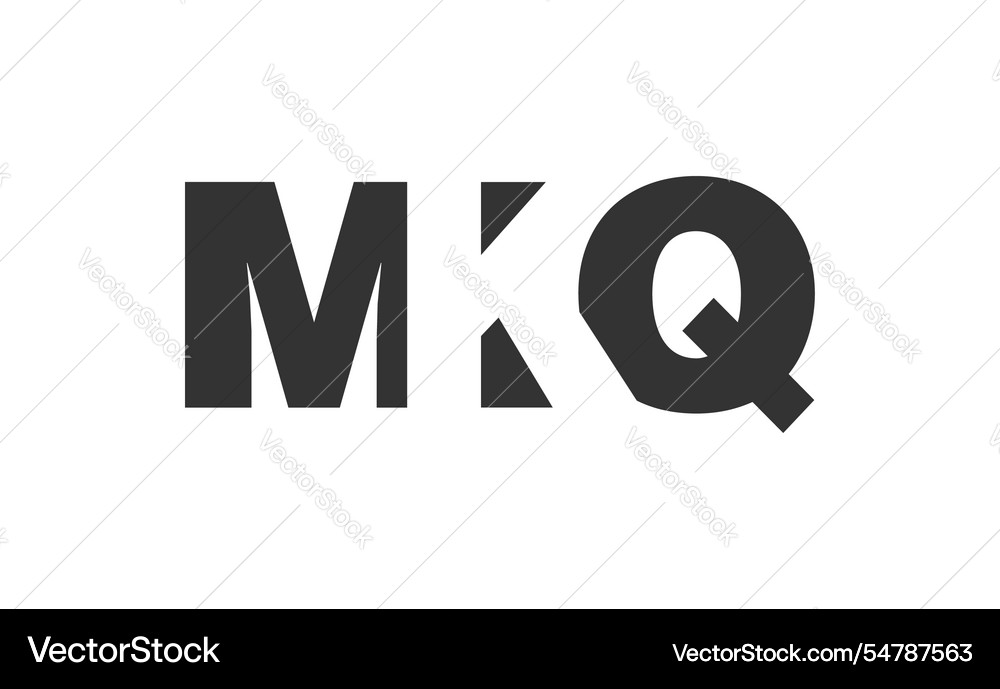 Mkq Logo Design Anfangsbuchstabe m k q mutige Schriftart