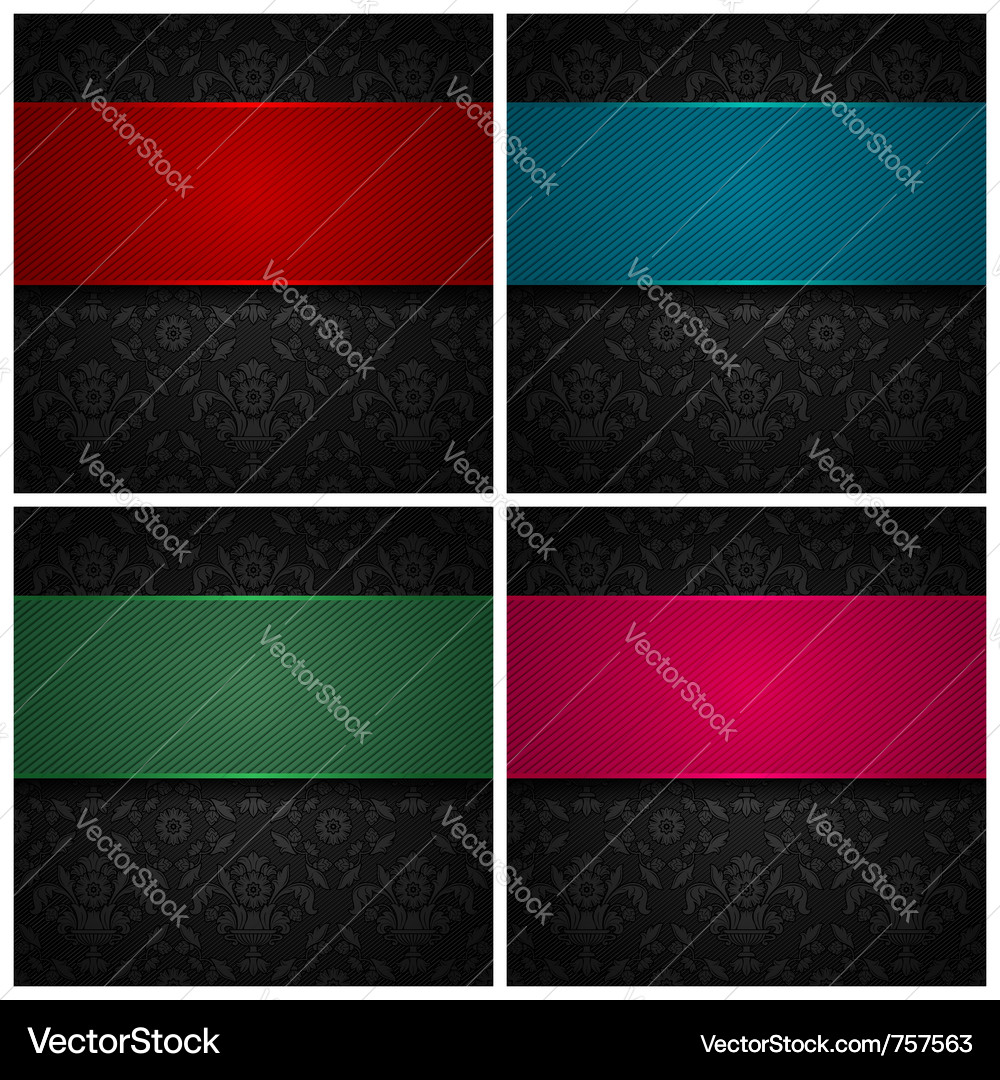 Ornate Ribbon Fabric Textures Royalty Free Vector Image