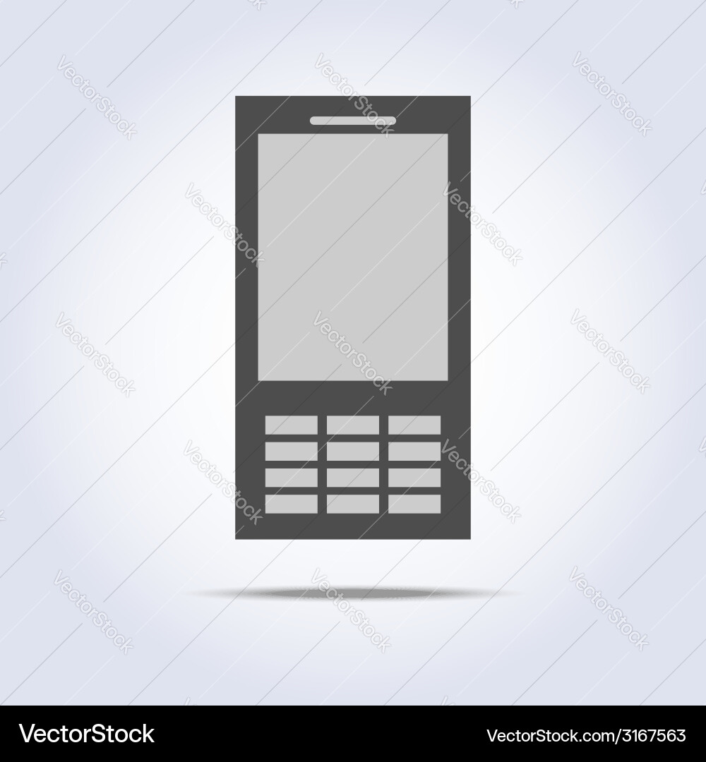 Phone retro icon gray colors Royalty Free Vector Image