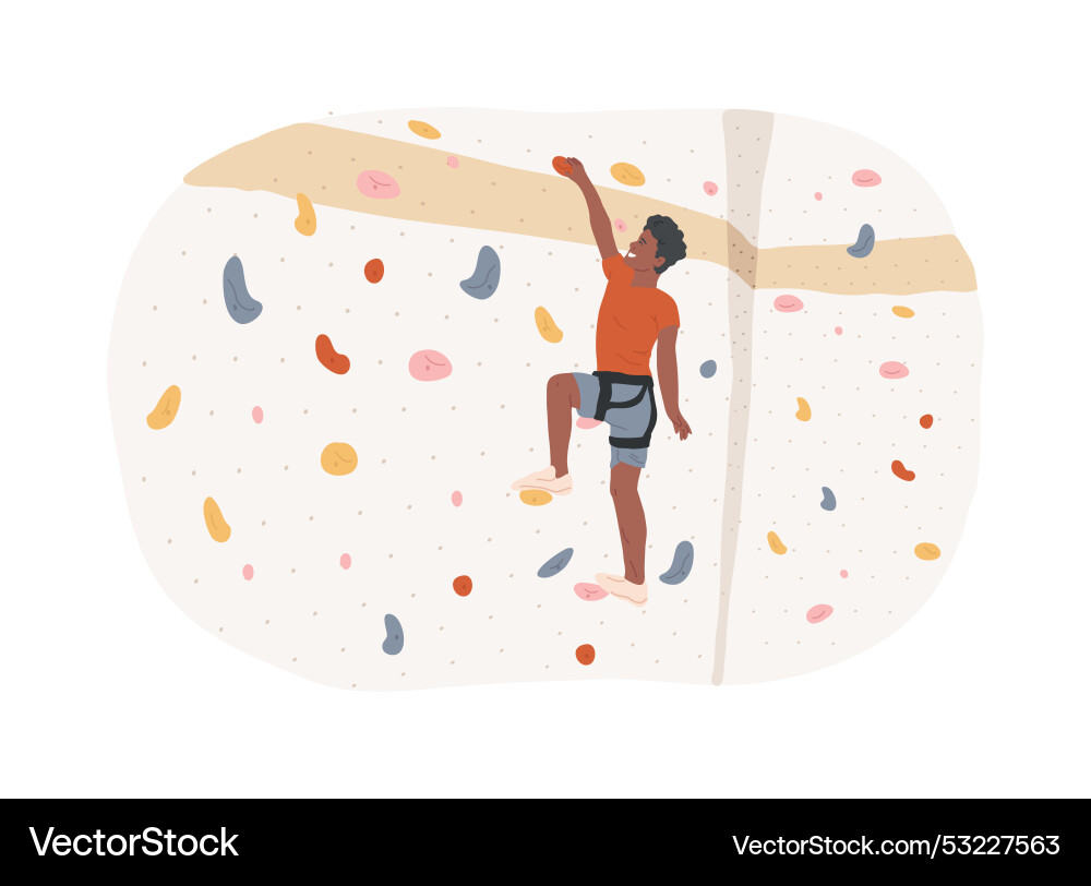 Professional climber isolated cartoon Royalty Free Vector