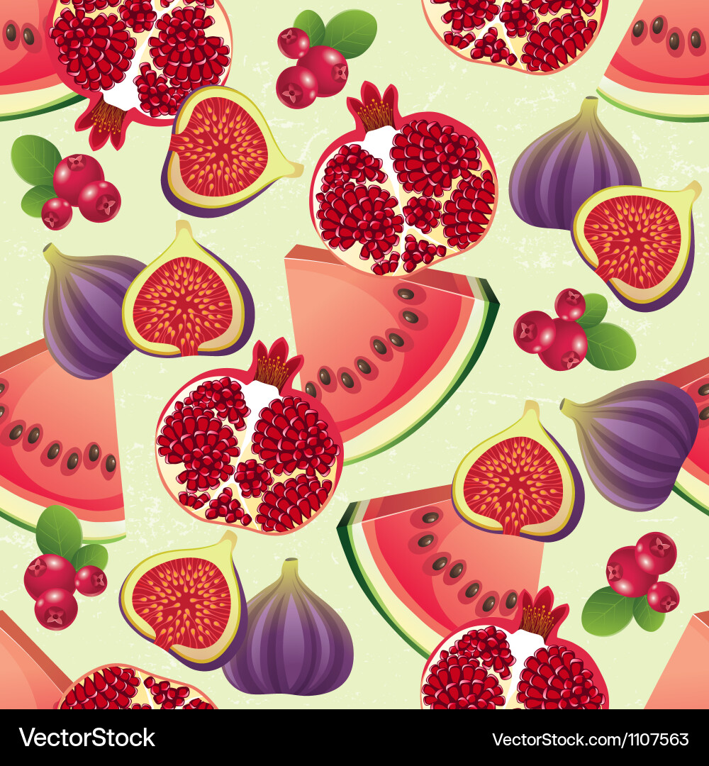 Red fruits seamless Royalty Free Vector Image - VectorStock