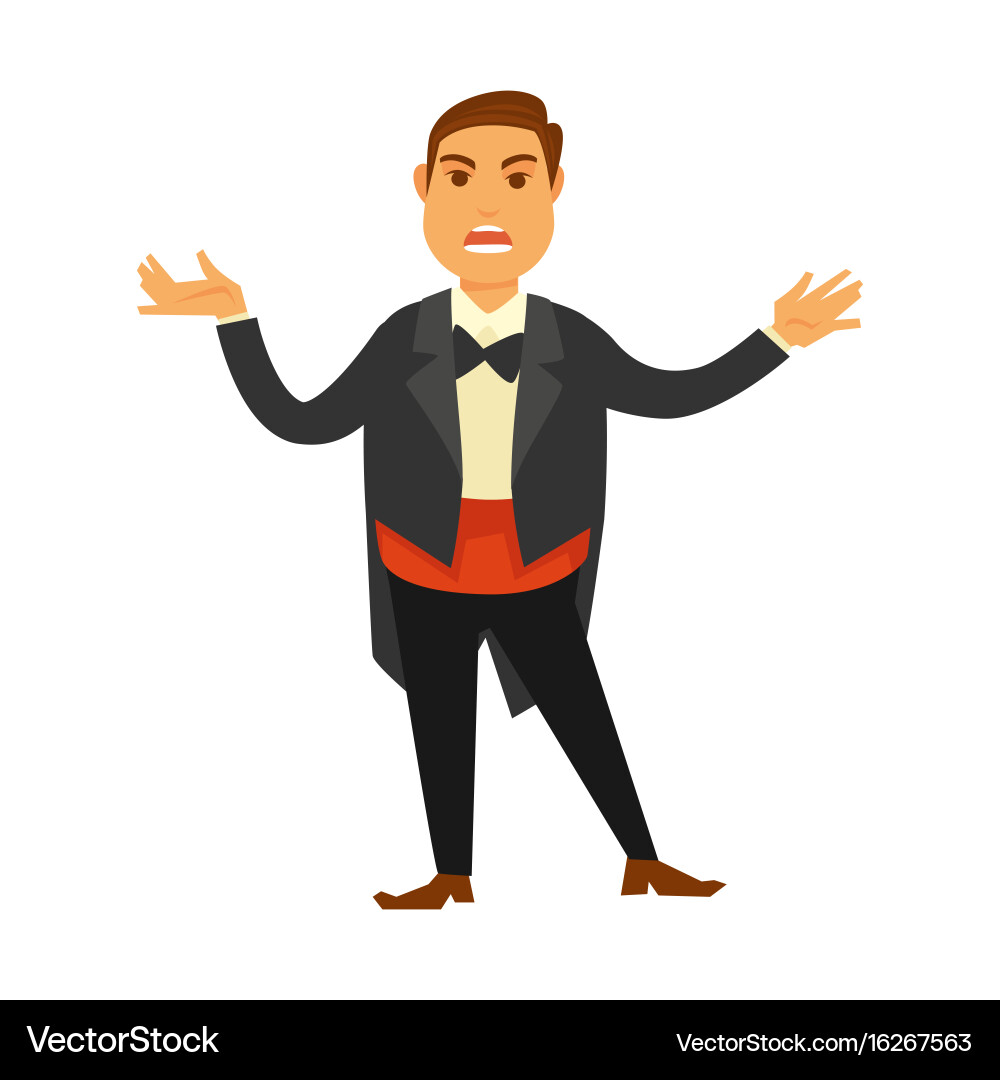 Singer tuxedo Lizenzfreies Vektorbild - VectorStock
