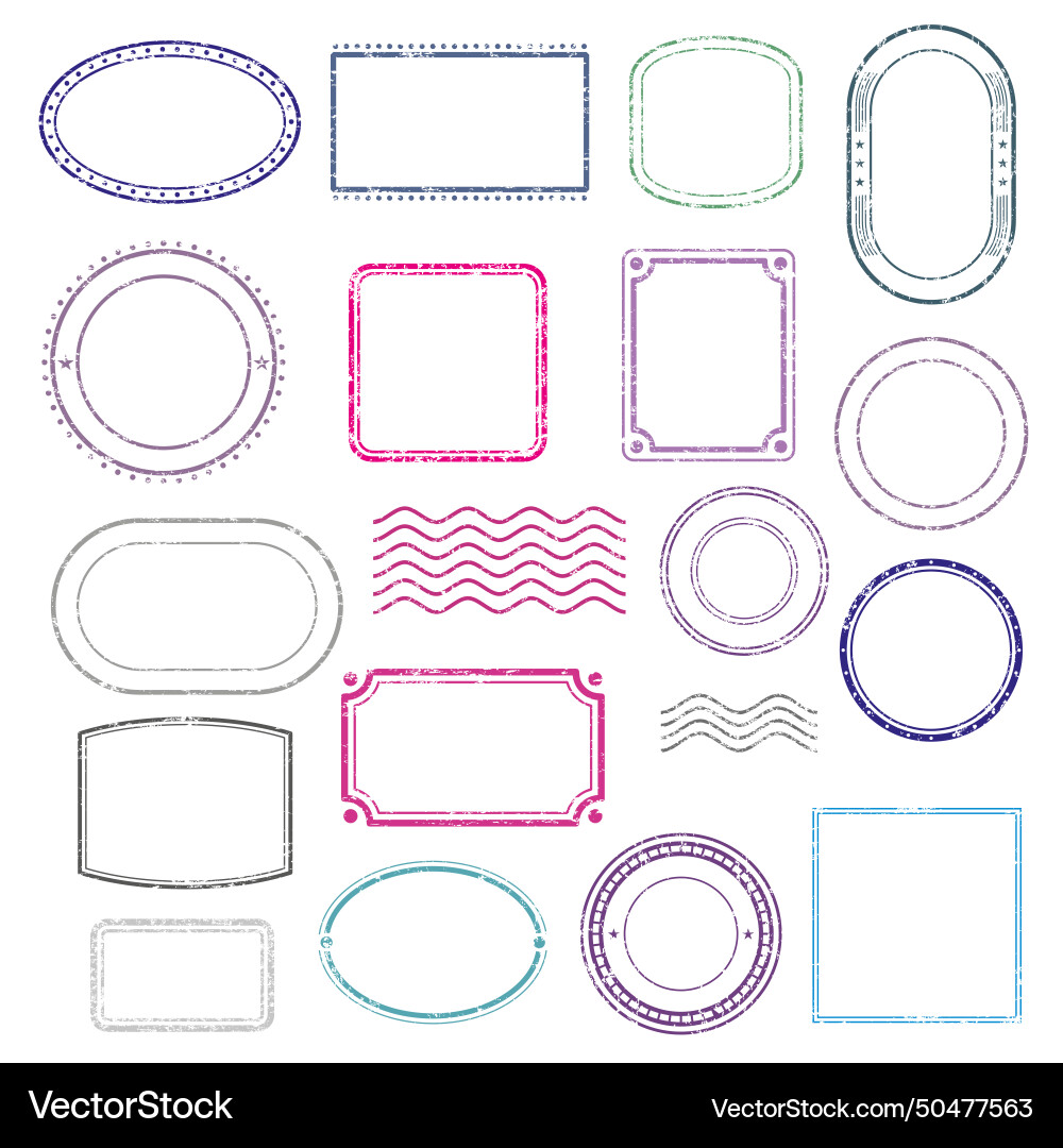 Stamps frames set Royalty Free Vector Image - VectorStock