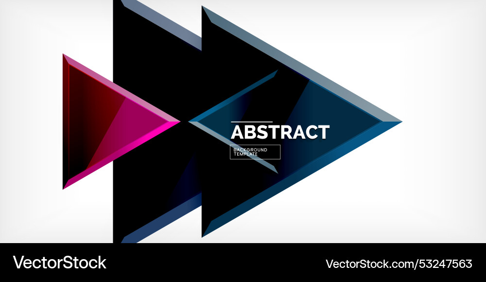 Triangle glass shapes geometric abstract Vector Image