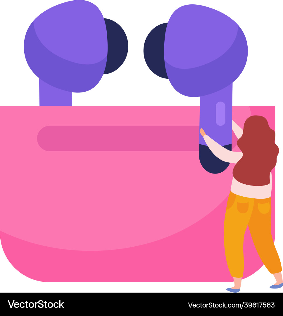 Wireless earbuds icon Royalty Free Vector Image