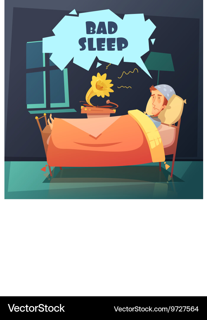 Bad sleep Royalty Free Vector Image - VectorStock