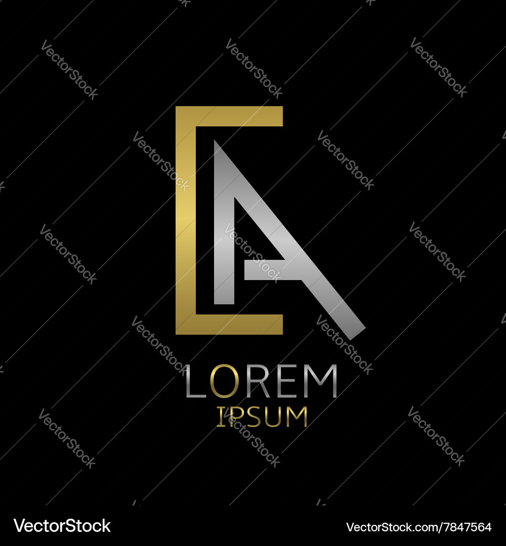 Ca letters logo Royalty Free Vector Image - VectorStock