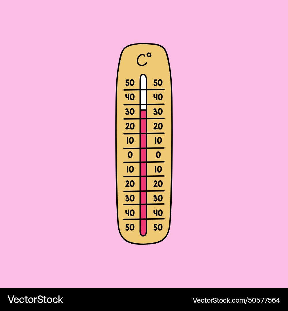 Celsius meteorology thermometer measuring heat Vector Image