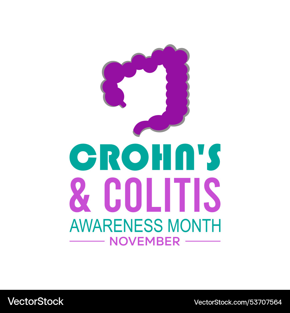 Crohns and colitis awareness month Royalty Free Vector Image