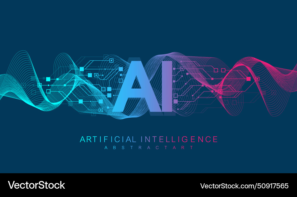Artificial intelligence and machine learning Vector Image
