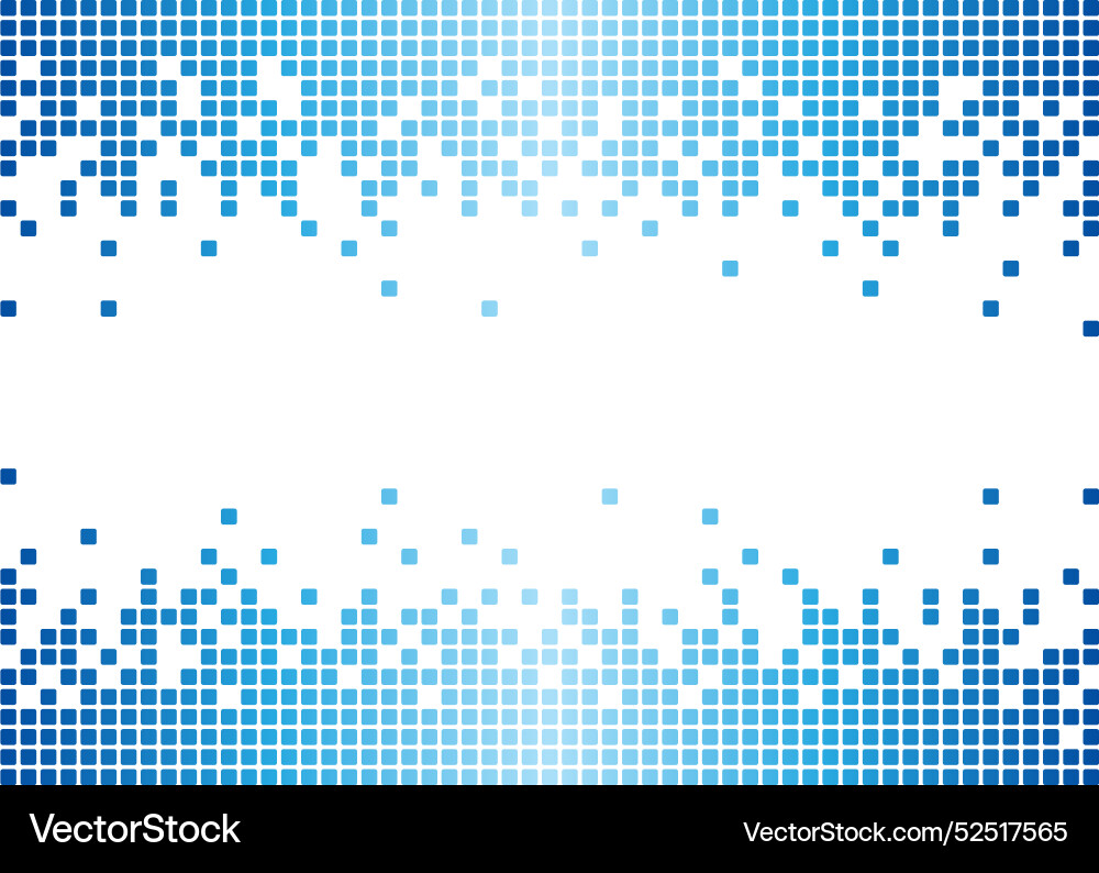 Blue pixel drip background Royalty Free Vector Image