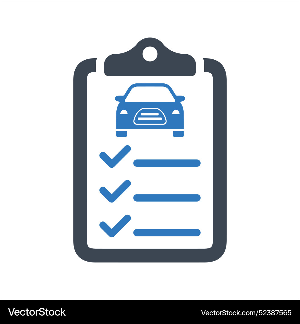 Car maintenance list icon Royalty Free Vector Image