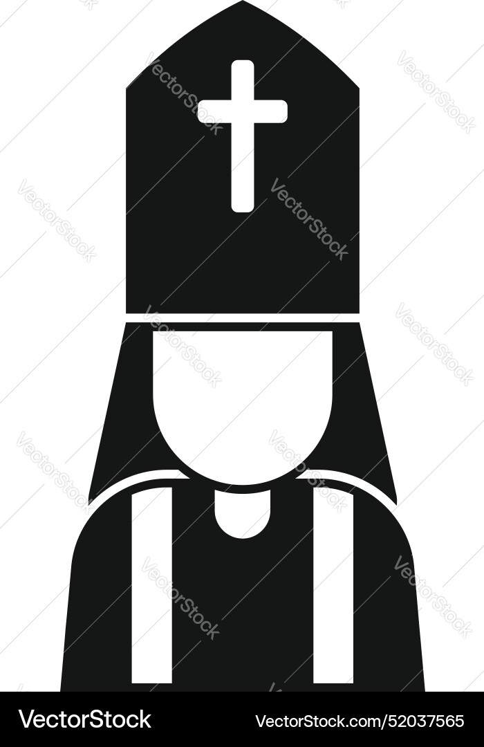 Catholic priest wearing traditional cassock Vector Image