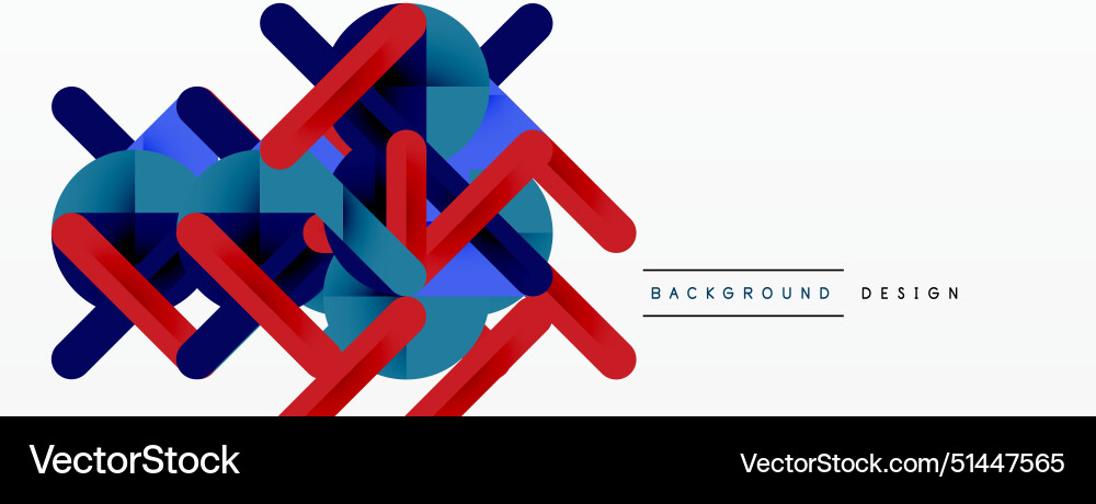 Colorful lines with shadows geometric background Vector Image